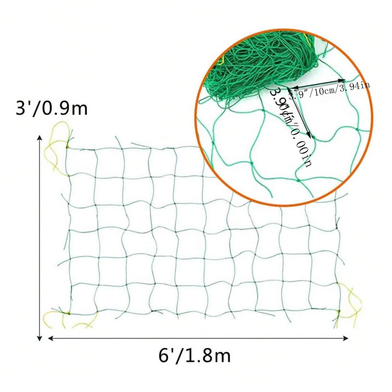9 Strand Plant Climbing Net, Green Checkered Grid Net, Cucumber ...