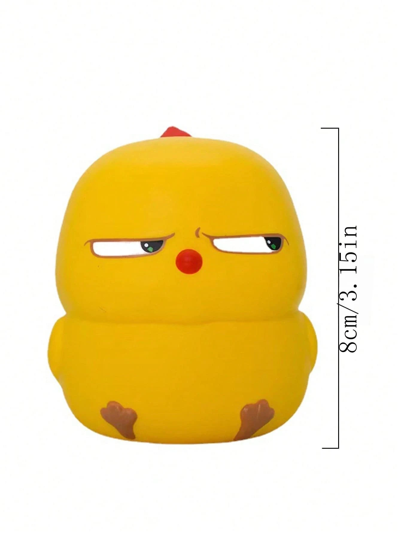 1pc Cross-Eyed Look Chicken-Shaped Squishy Toy Yellow Chicken ...