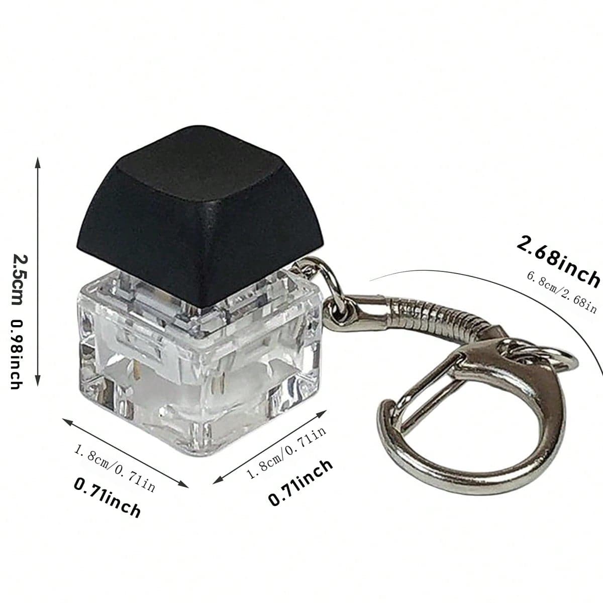 1pc Non-Light Stress Relief Keychain, Novelty Fidget Toy For ...