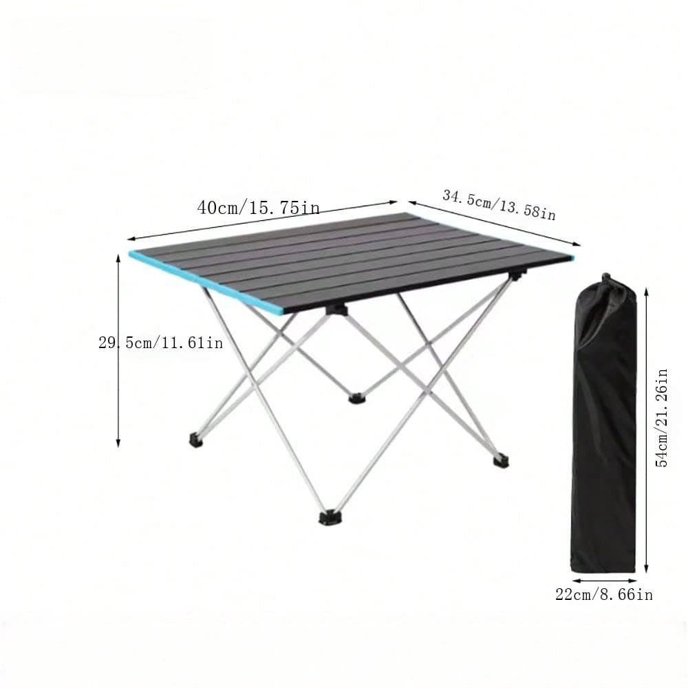 Outdoor Portable Aluminum Quick-Set Folding Table, Camping And Picnic ...