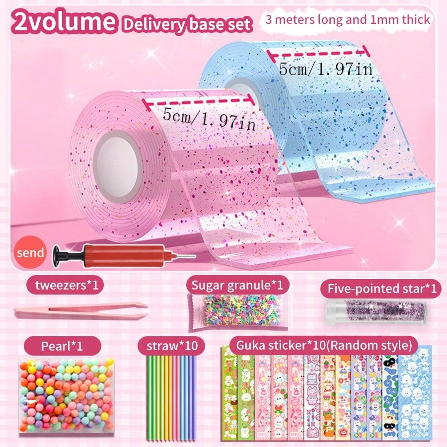 1pc Nano Tape Bubble Gum Set Diy Creative Decompression Toy (Color And ...