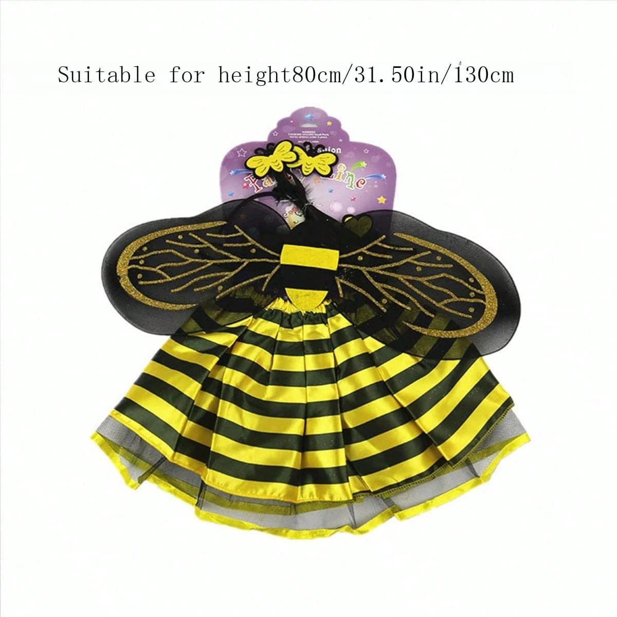4pcs/Set Glitter Painted Yellow Bee Wings Festival Performance Prop ...