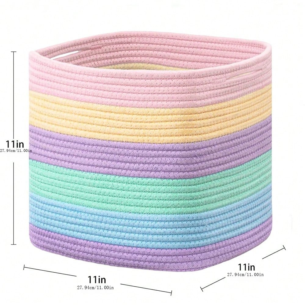 1pc 11x11 Inch Cube Storage Bin, Woven Storage Cube Organizer, Closet ...
