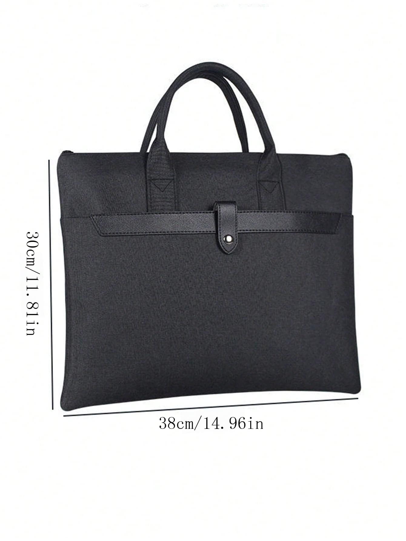 Canvas Portable Document Bag Zippered Business Meeting Notebook Laptop ...