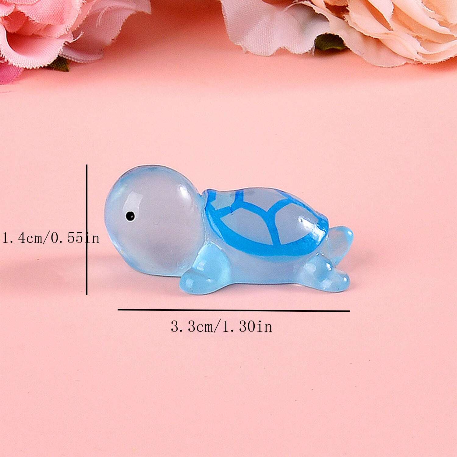 6pcs Resin Sea Turtle Decor With Glow In The Dark Effect For Diy ...