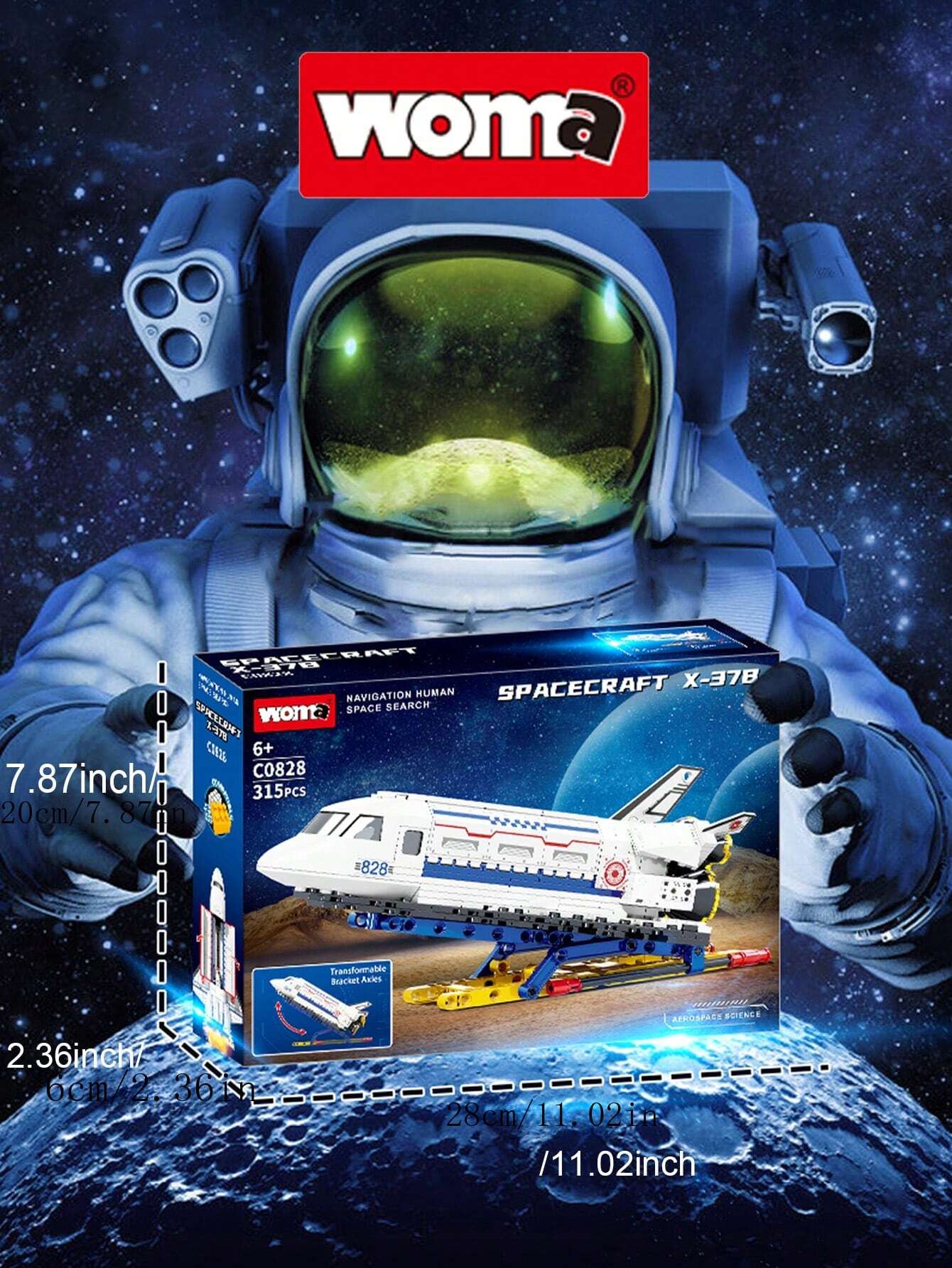 315pcs Spacecraft X-378 Space Shuttle Series Building Block Toy Set ...