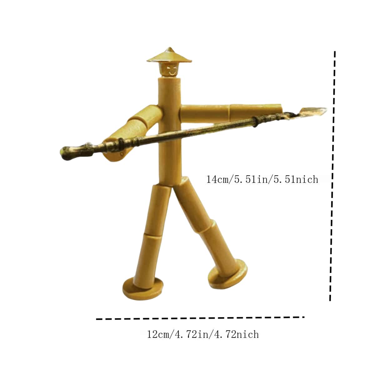 1pc Handmade String Jointed Puppet Bamboo-Man Two Player Pk Board Game ...