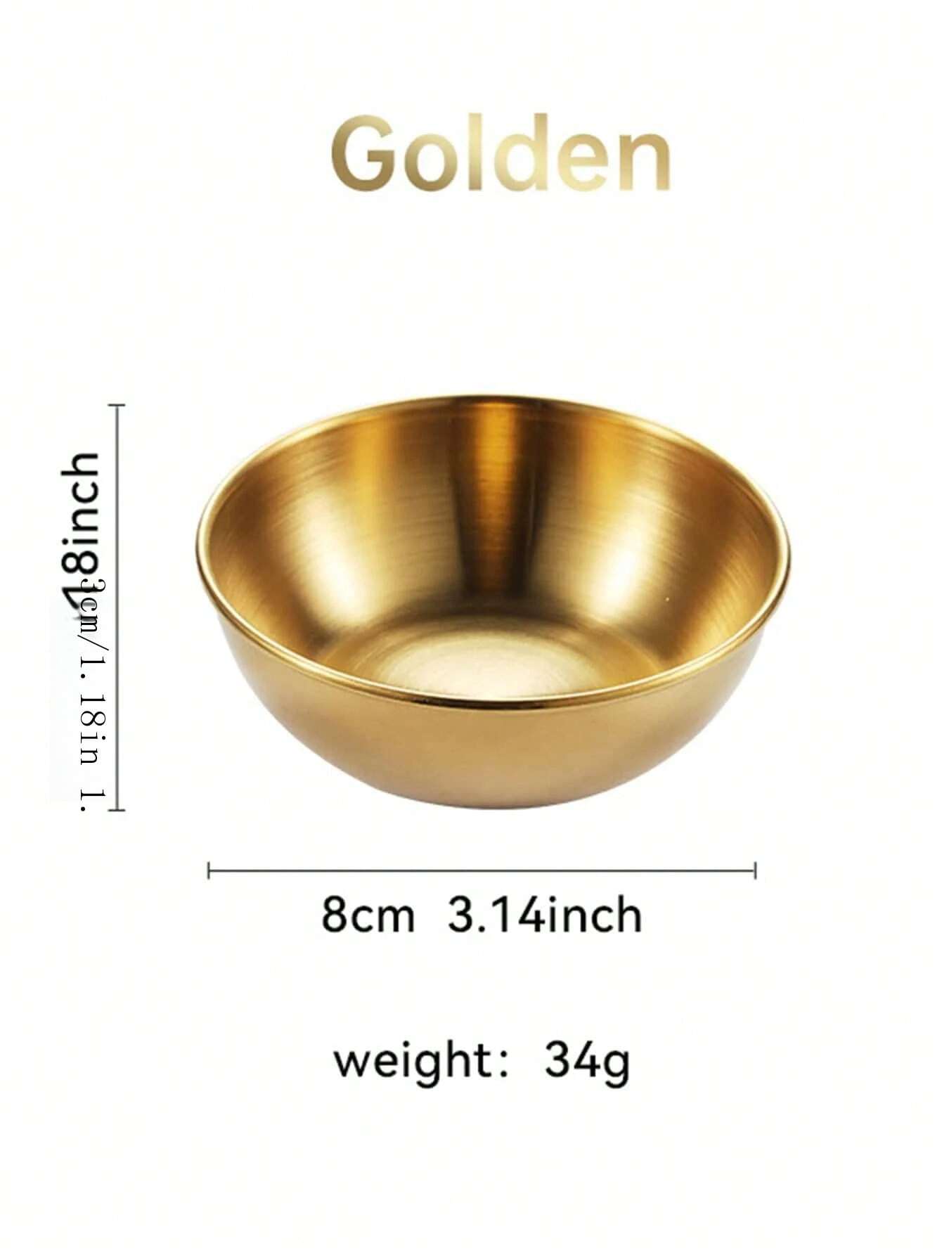 2 Stainless Steel Sauce Dishes, Small And Convenient Condiment Bowls ...