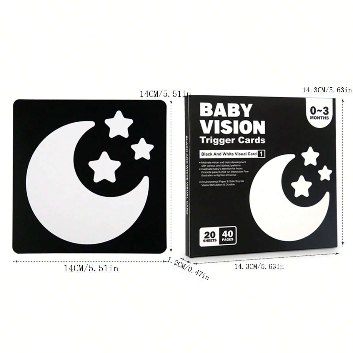 Newborn Baby Black And White Vision Cards, Children Early Education ...