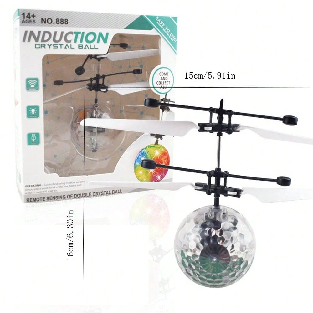 1pc Smart Induction Crack Ball Toy, Floating & Rechargeable, Led Light ...