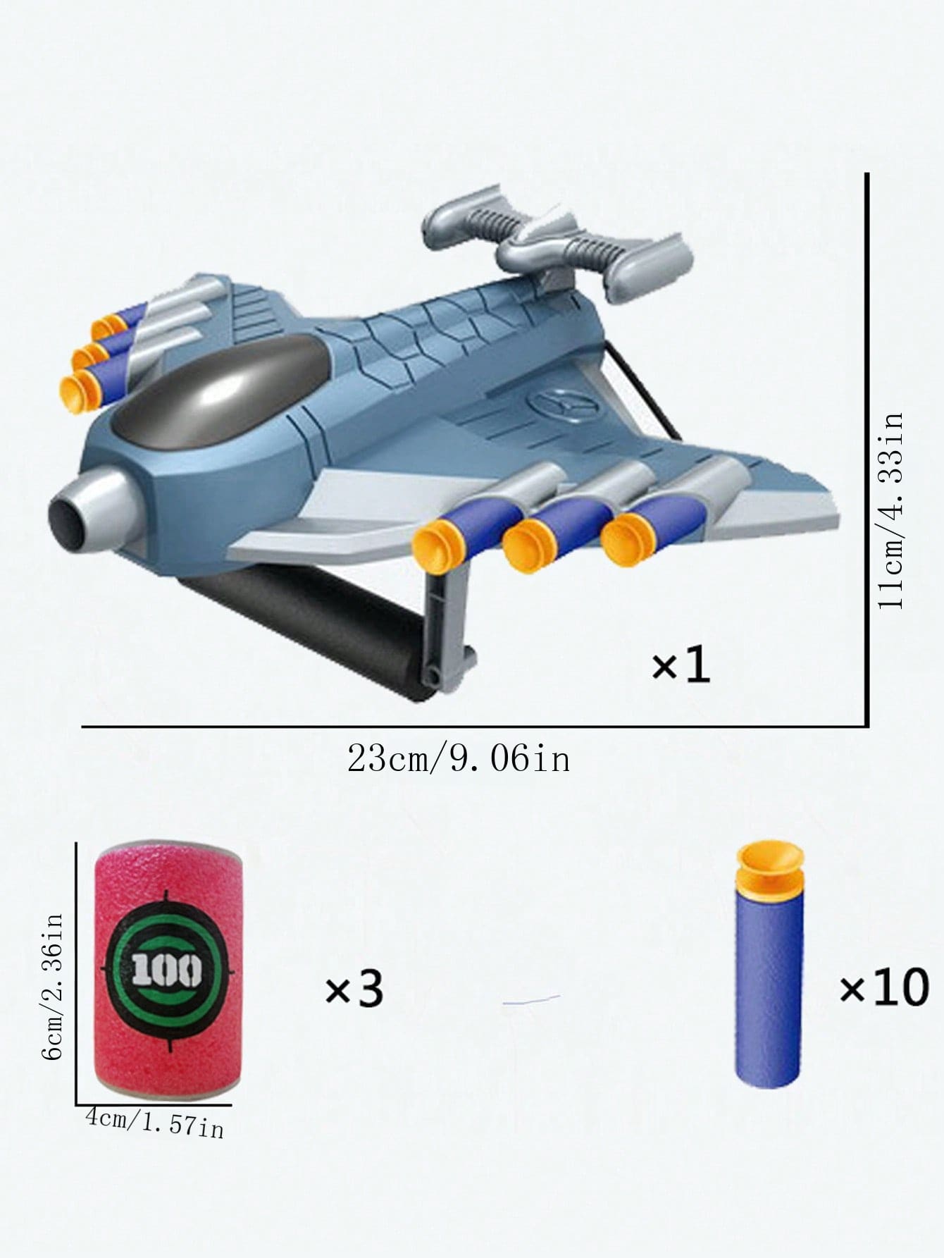 Children's Toy Gun Hand-Cranked Launch Eva Soft Bullet Shoot Jet ...