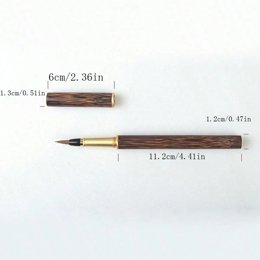 Pen-Shaped Soft Tip Calligraphy Brush Set With Gift Box: Rabbit & Wolf ...