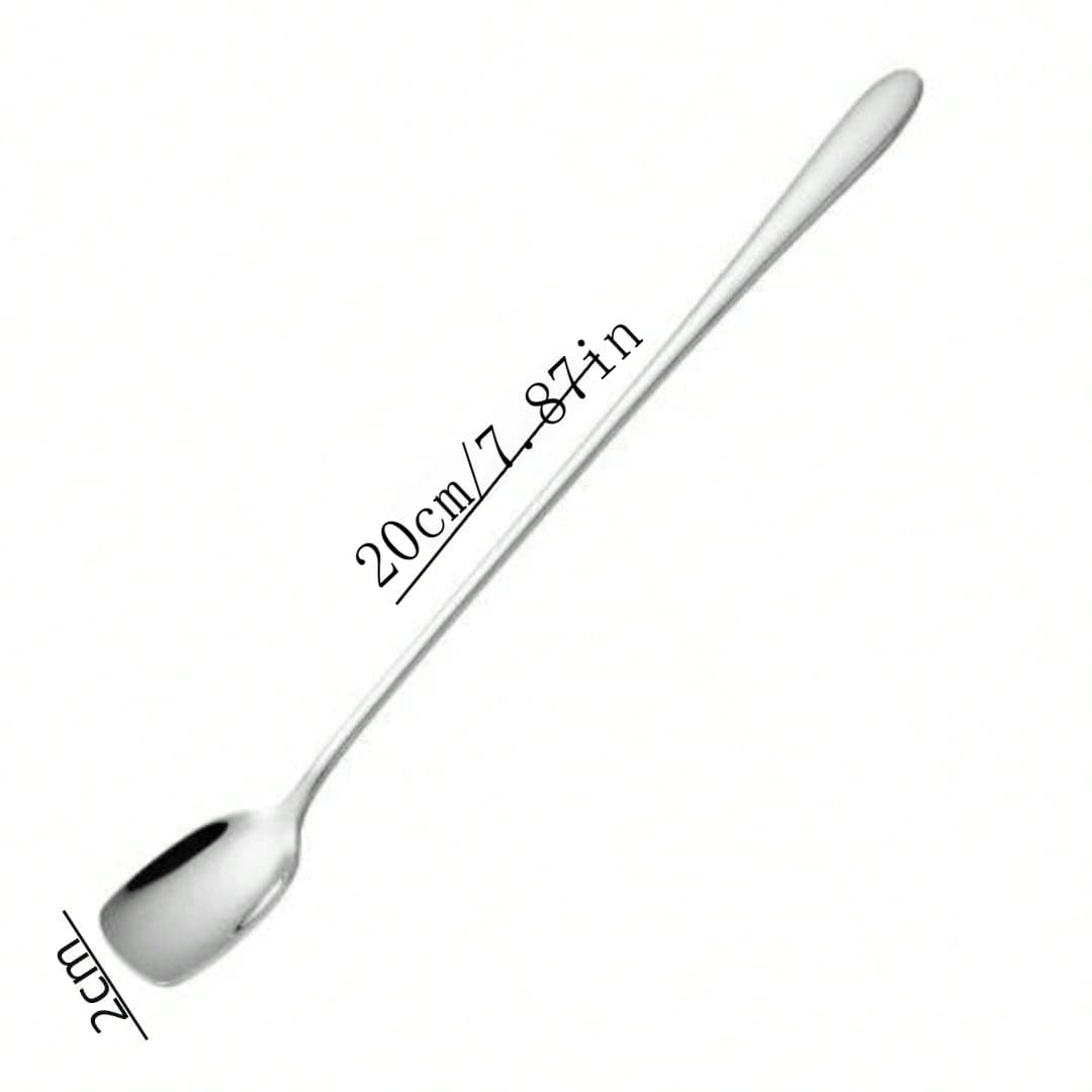 Stainless Steel Mixing Spoon Creative Long-Handled Dessert Spoon, Ice ...