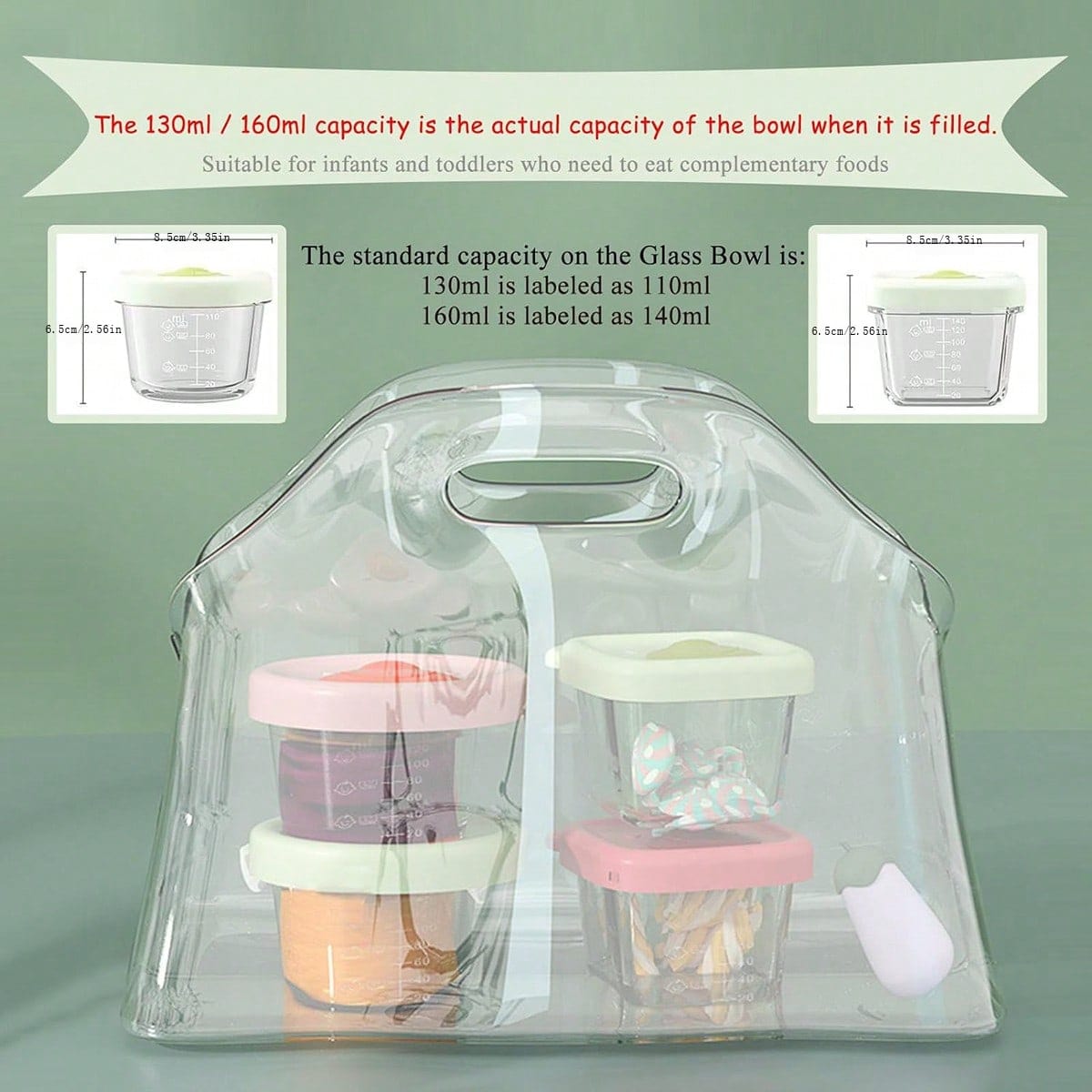 Baby Food Storage Container With Breathable Lid - Leak-Proof Storage ...