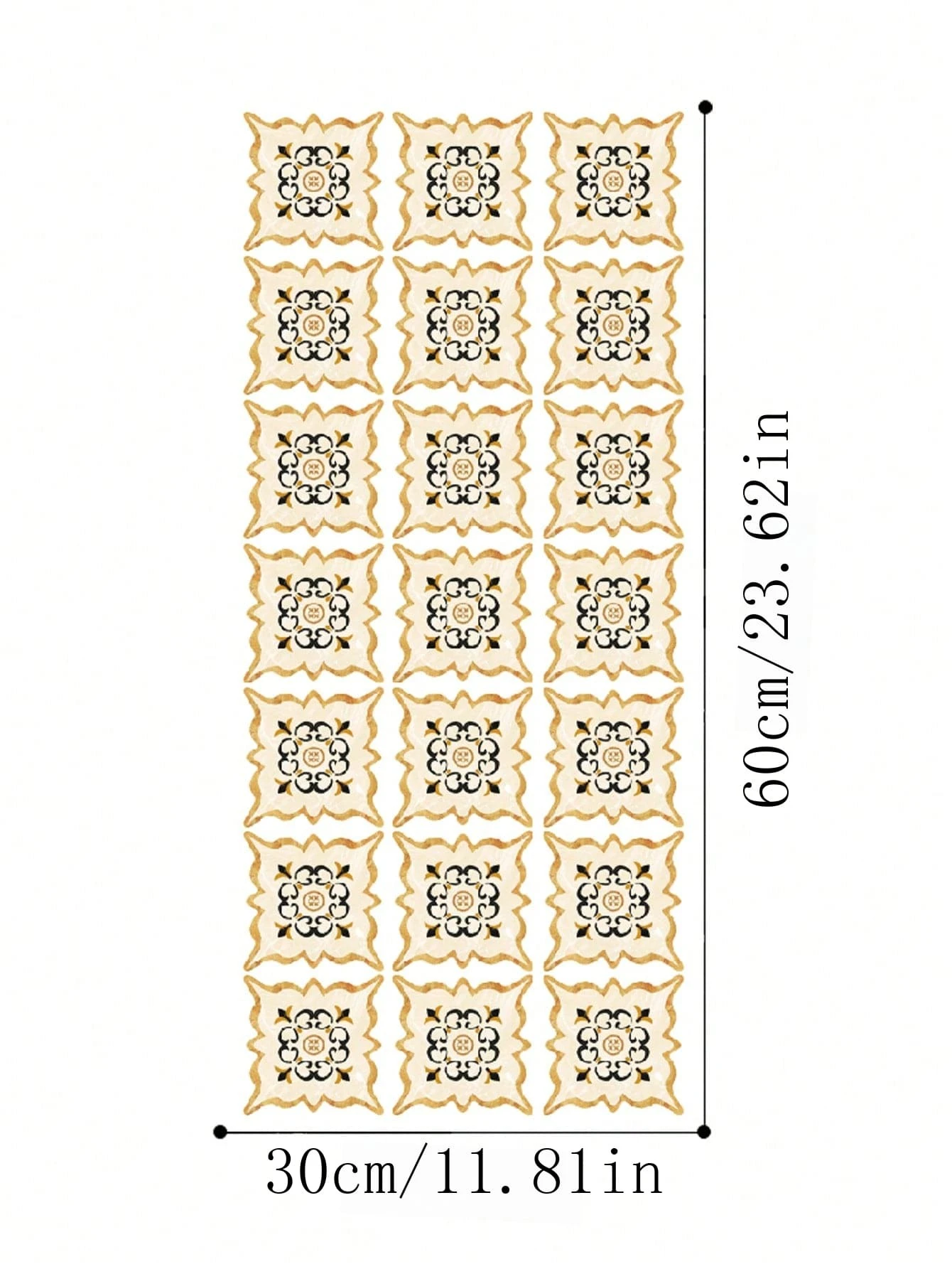 1 Sheet Of Ceramic Tile Sticker For Floor, Living Room Ground Decor ...