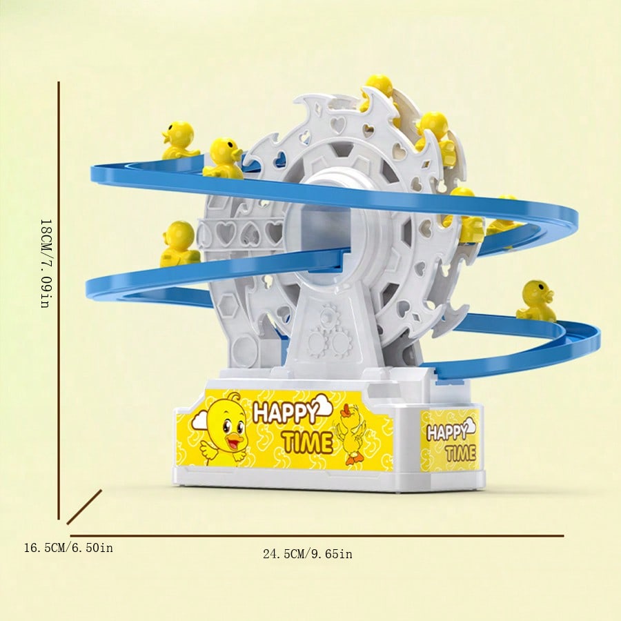 1pc Children's Climbing Duck Toy Ferris Wheel Electric Track With 3 ...