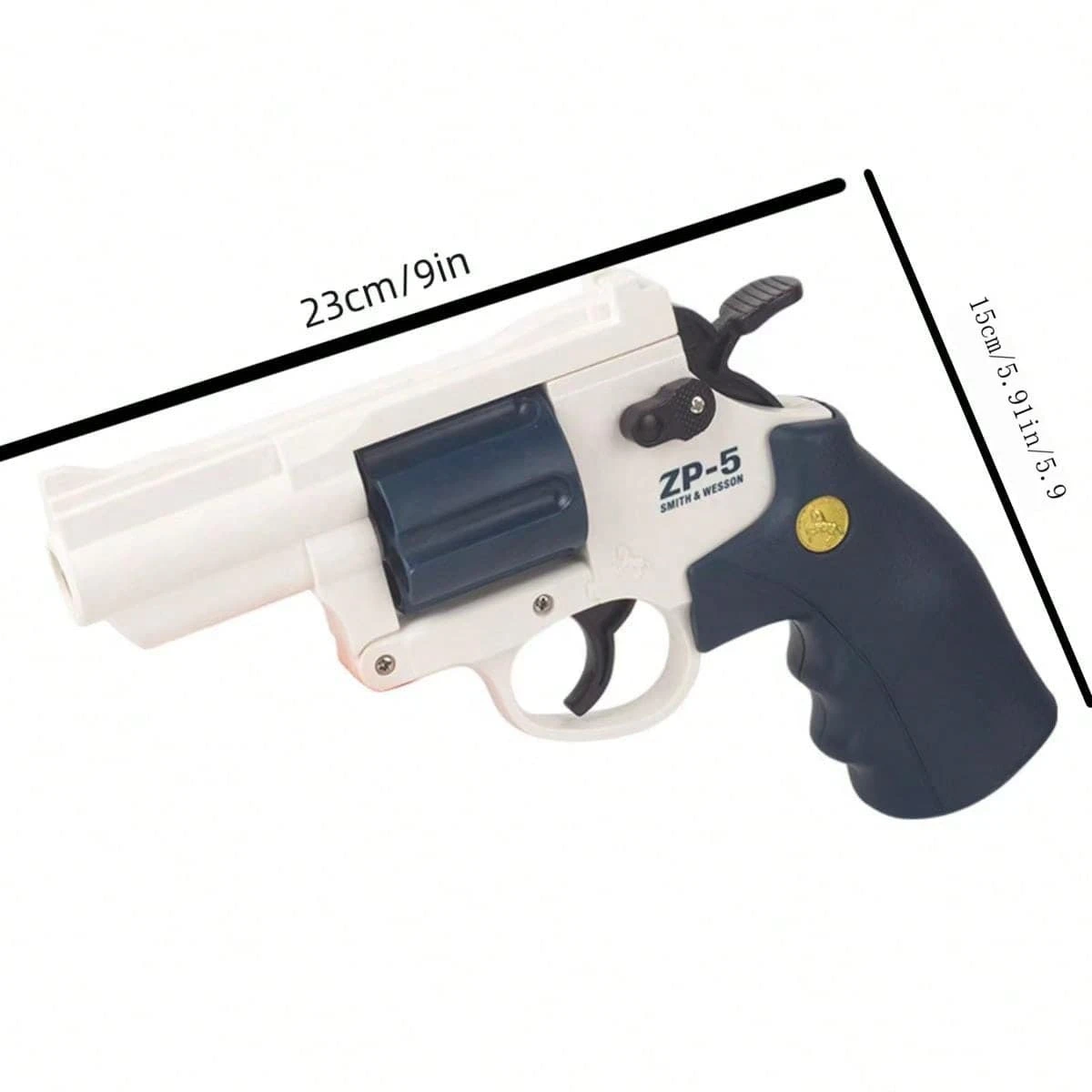Mini Revolver Moon Shape Soft Bullet Gun Toy Zp5 Model With Soft Foam ...