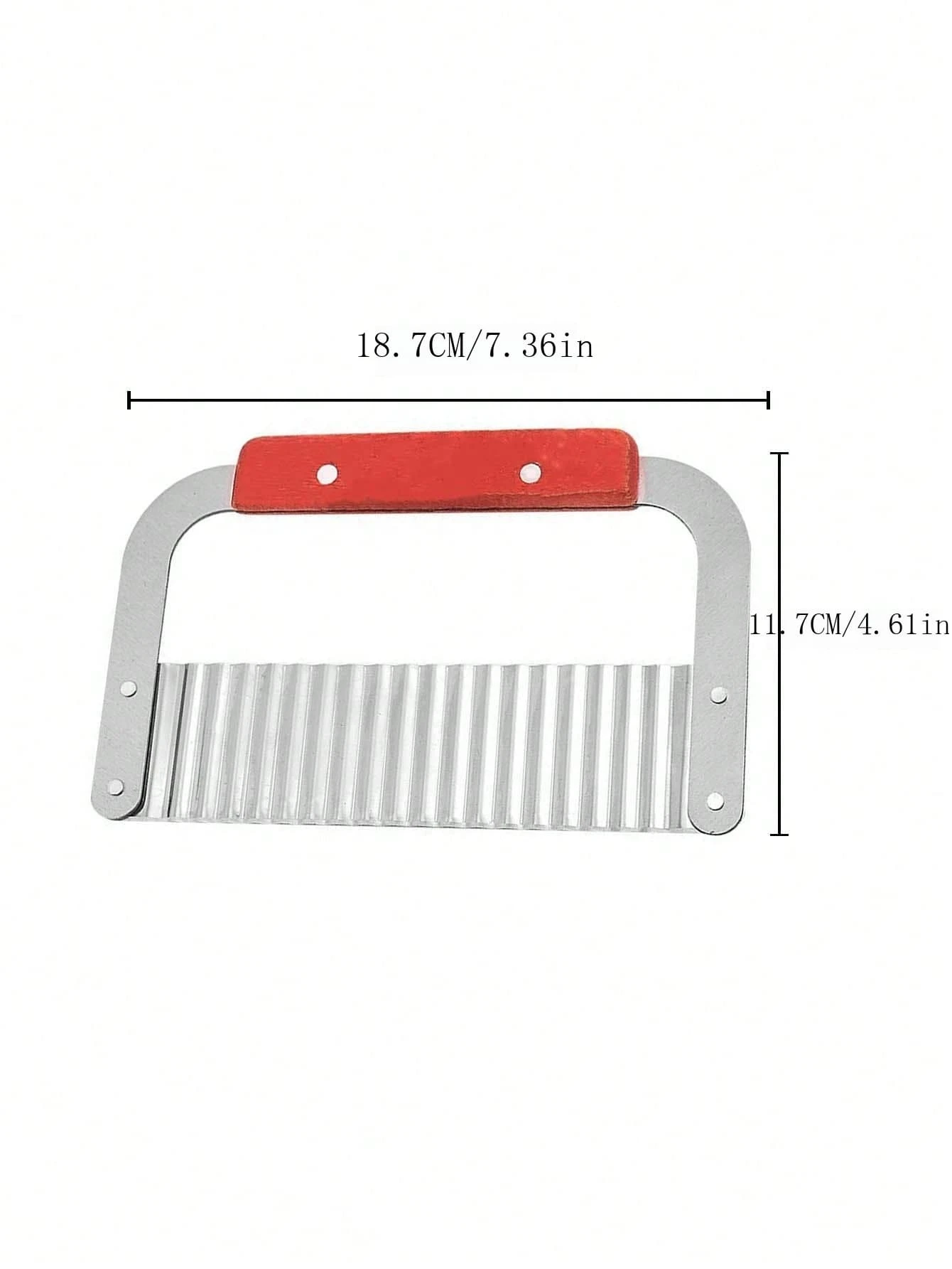 Stainless Steel Wooden Handle Potato Slicer French Fries Cutter Potato ...