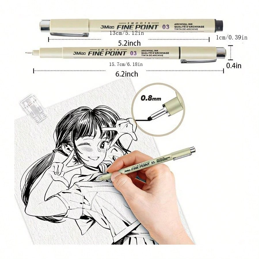 12pcs Fine Line Drawing Pens Waterproof Archival Ink Fineliner Pen Set ...