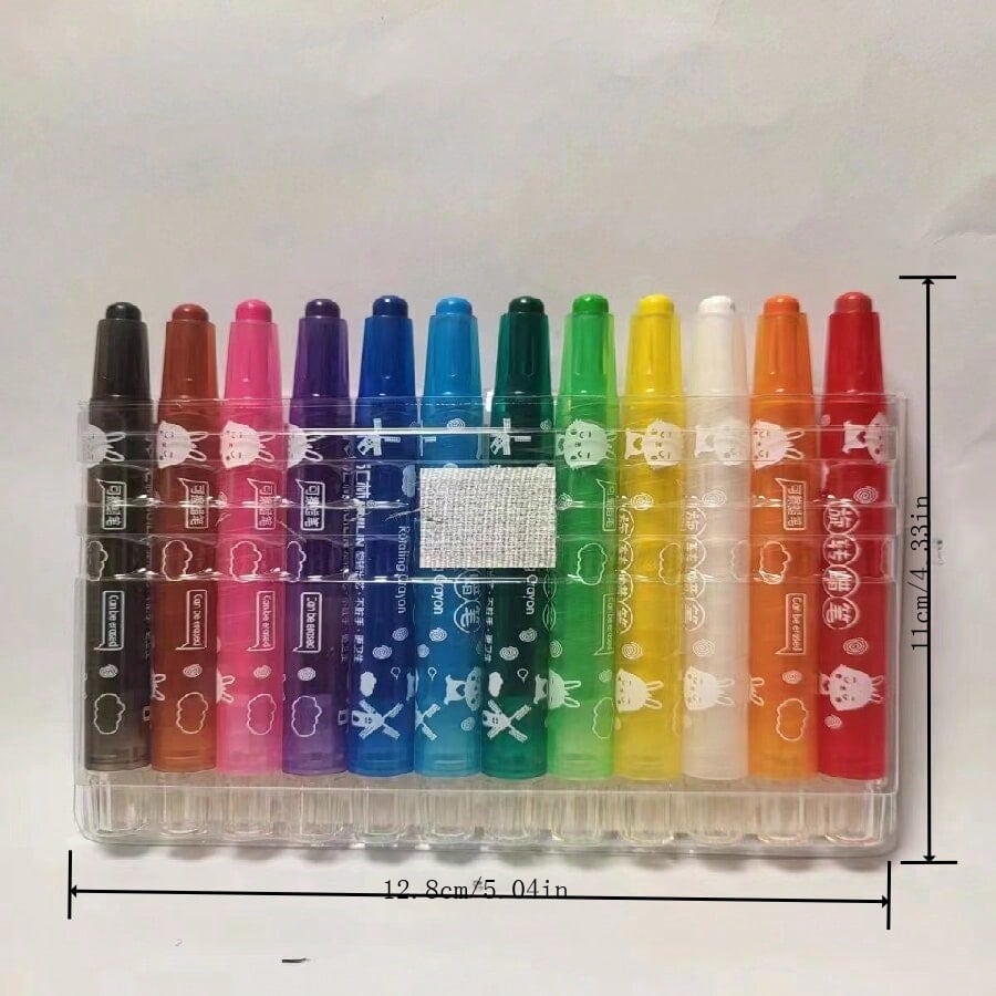 Ensemble De Crayons Rotatifs De 12 Couleurs - Non-tachant Et Sûr Pour ...