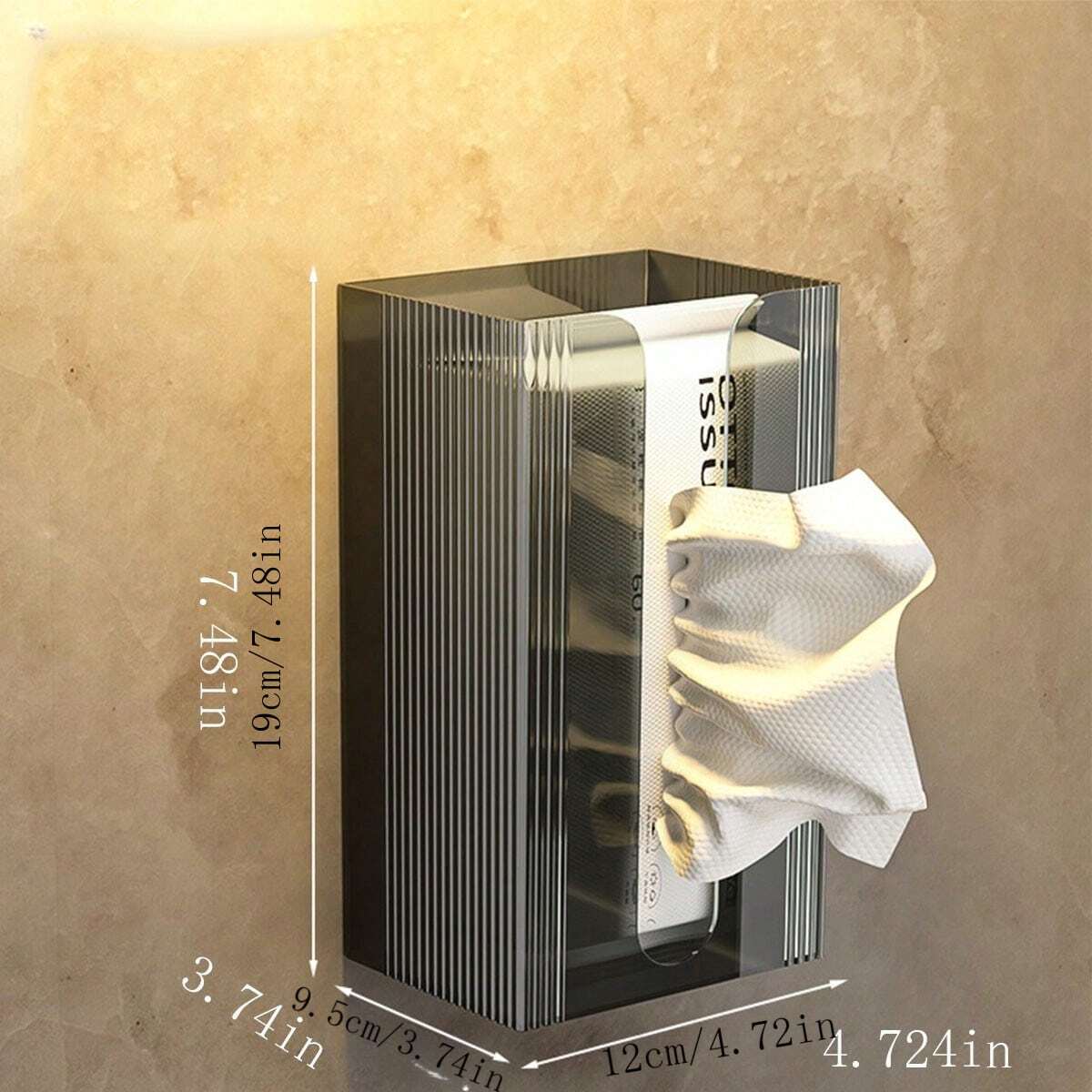 Wall-Mounted Tissue Box Holder For Facial Tissue And Napkin Storage ...