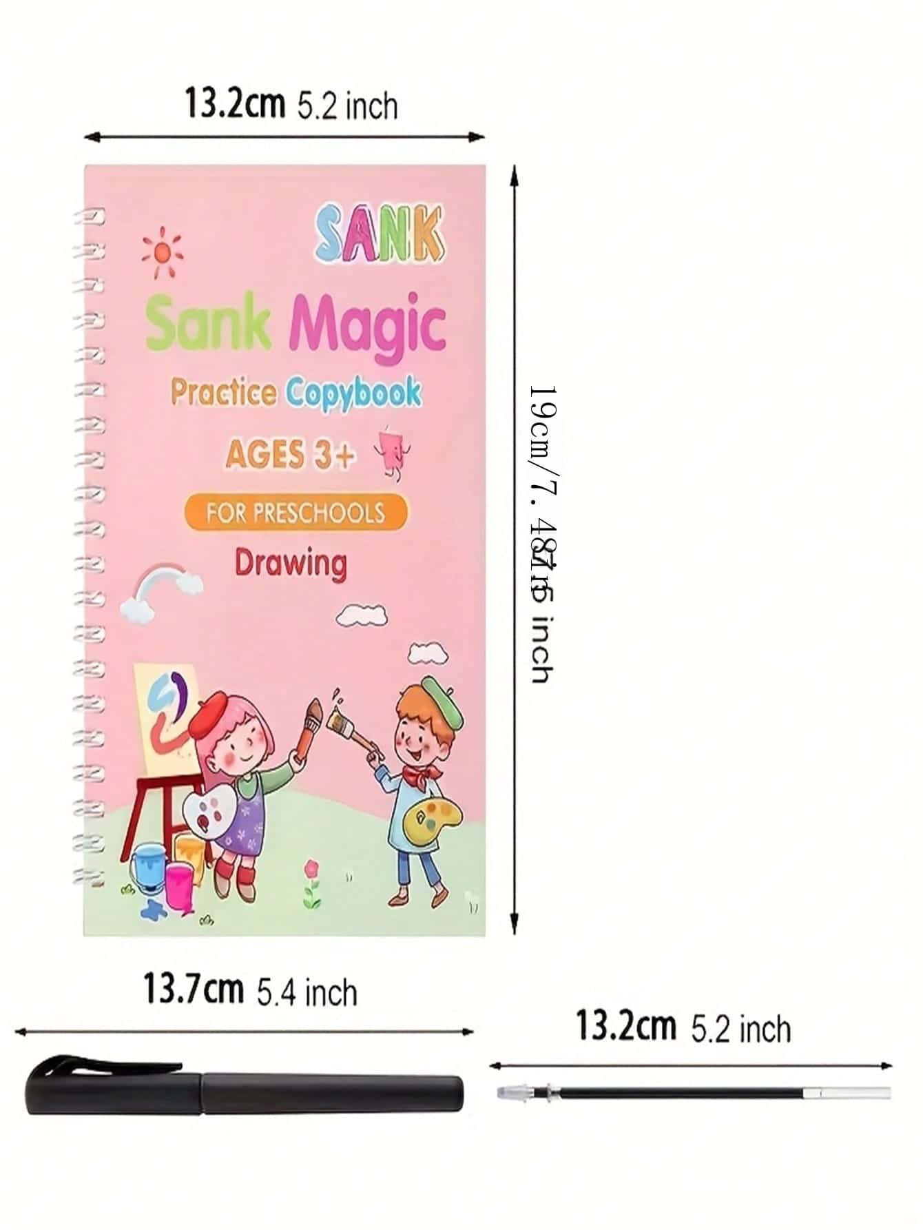 4 Sets Early Education Practice Notebook Package - Calligraphy ...