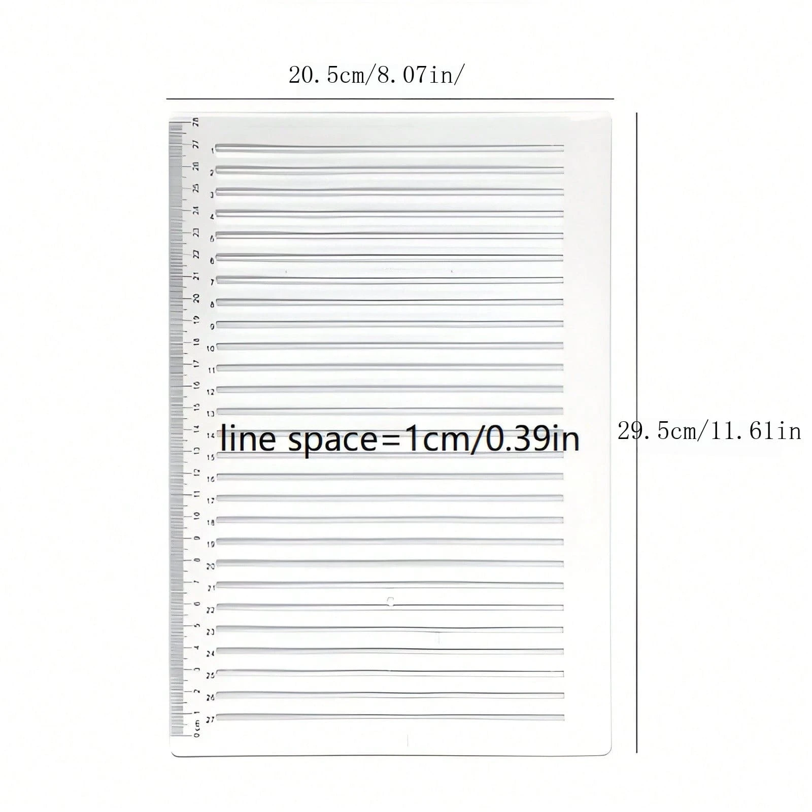 Straight Line Template Ruler, Transparent Line Marking Ruler, A4 ...