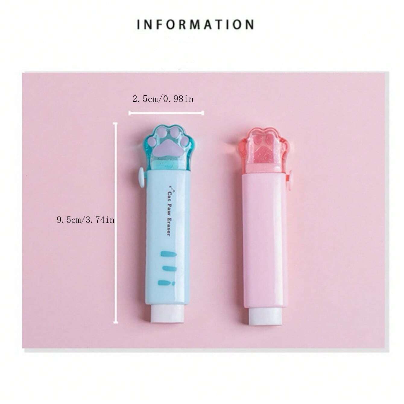 3 Piece Set Charming Cat Claw Eraser - Effective Error Correction ...