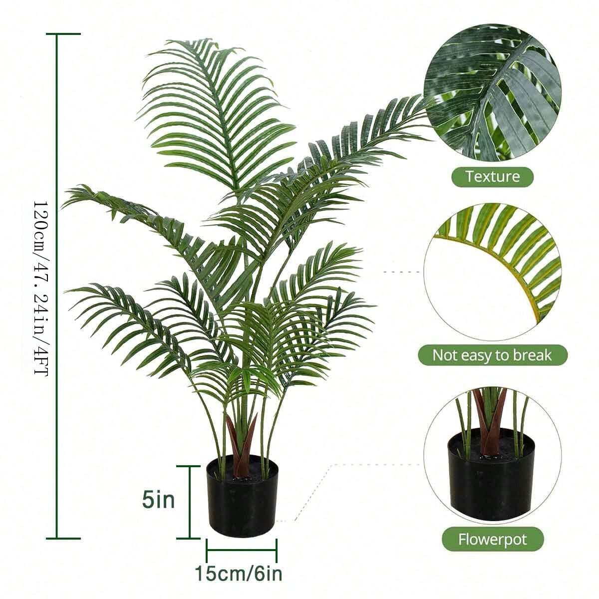 Artificial Palm Trees 4ft Tall Fake Tree For Outdoor, Large Palm Trees ...
