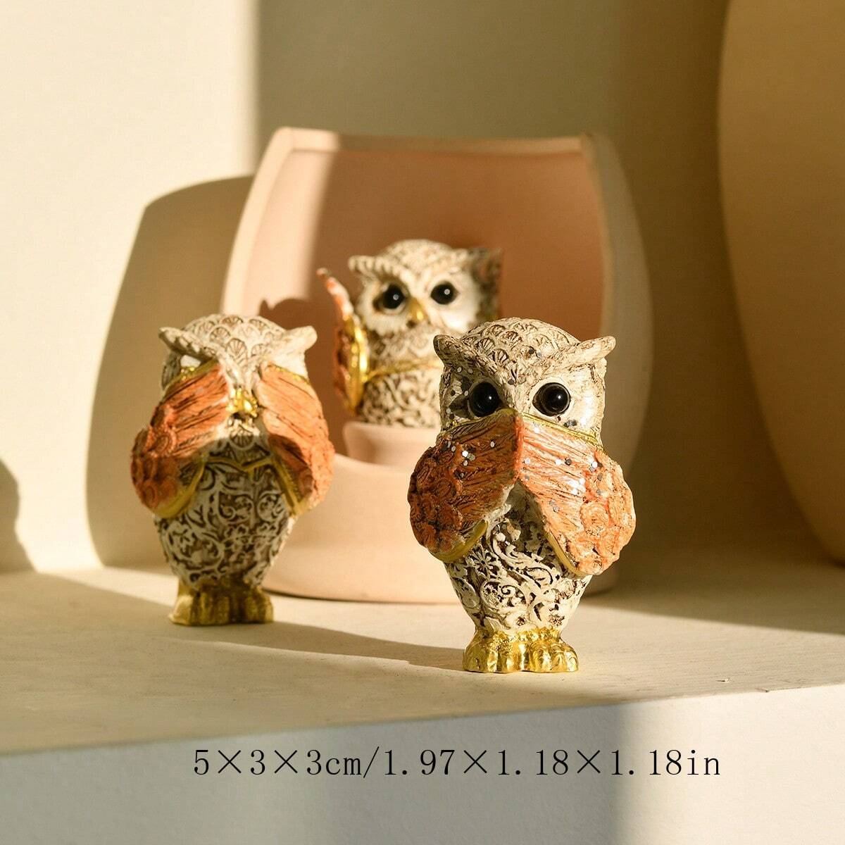 Creative Home Decor Owl Figurine - Hear No Evil, See No Evil, Speak No ...