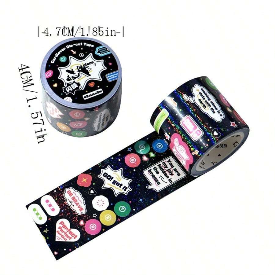 Pixel Pattern Cut Tape Sticker Set For Scrapbook, Planner, Bullet Journal Decoration 4cm*3m ...