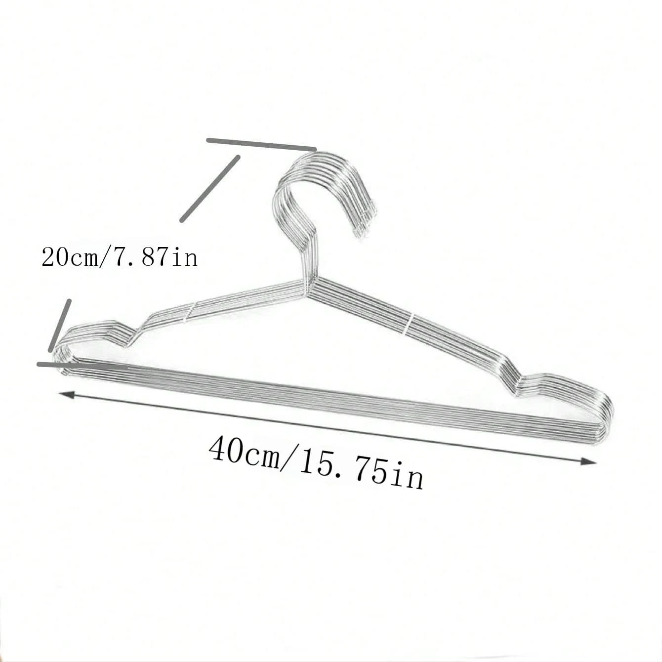 Percha de ropa de acero inoxidable engrosado para adultos, 10 piezas ...