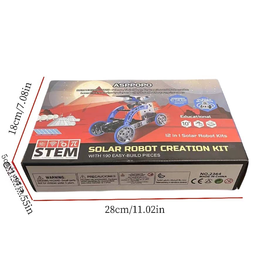 New 13-In-1 Educational Solar Robot Toy - Around 200 Pieces DIY ...