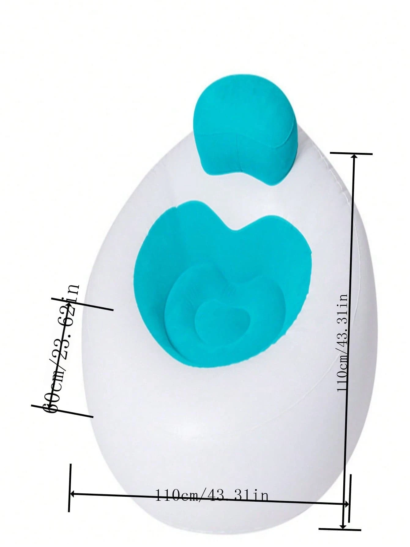 Inflatable Heart-Shaped Sofa For Swimming Pool | SHEIN