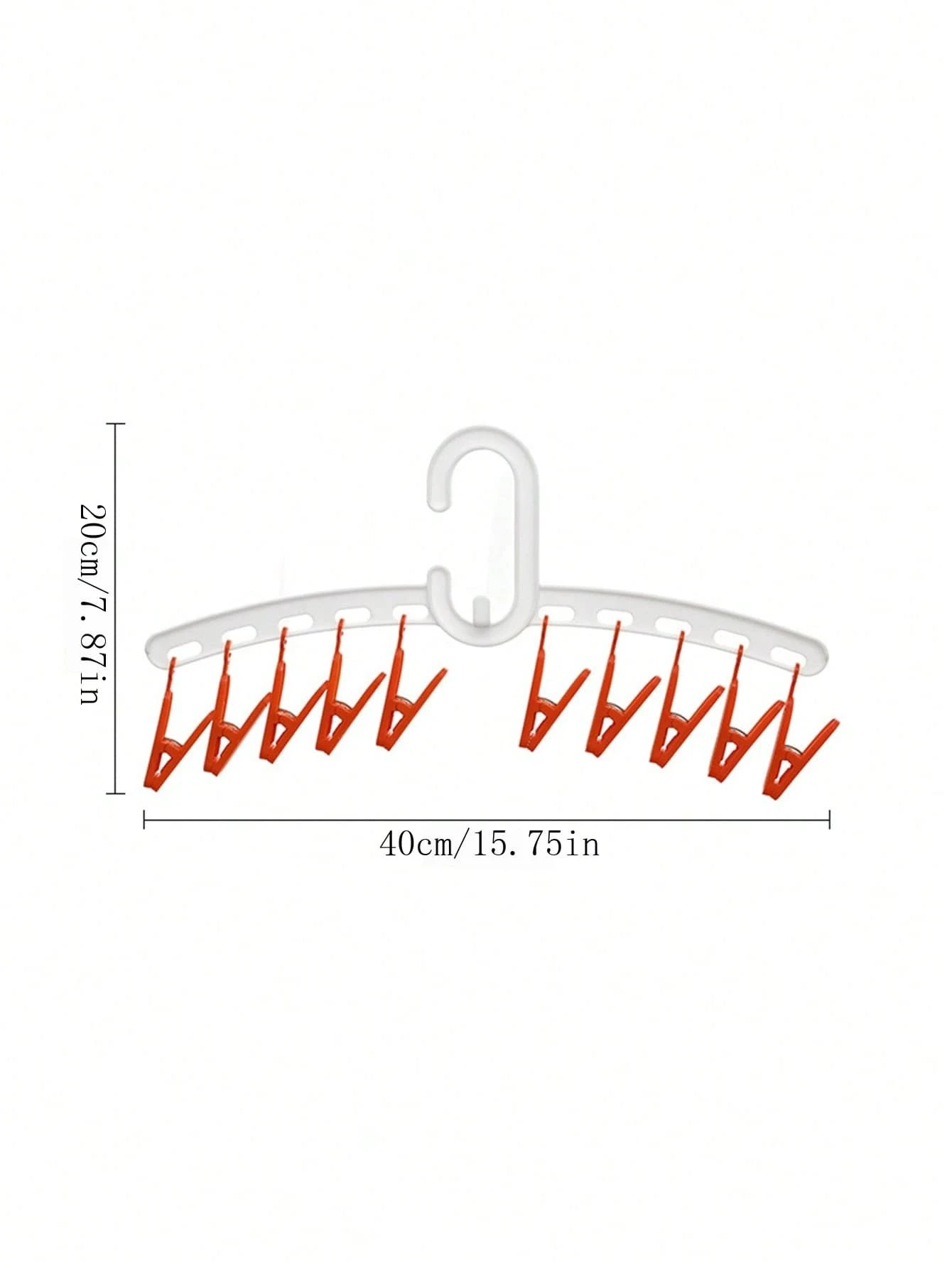 One Straight Pole Clothes Hanger With Multiple Clips For Travel ...