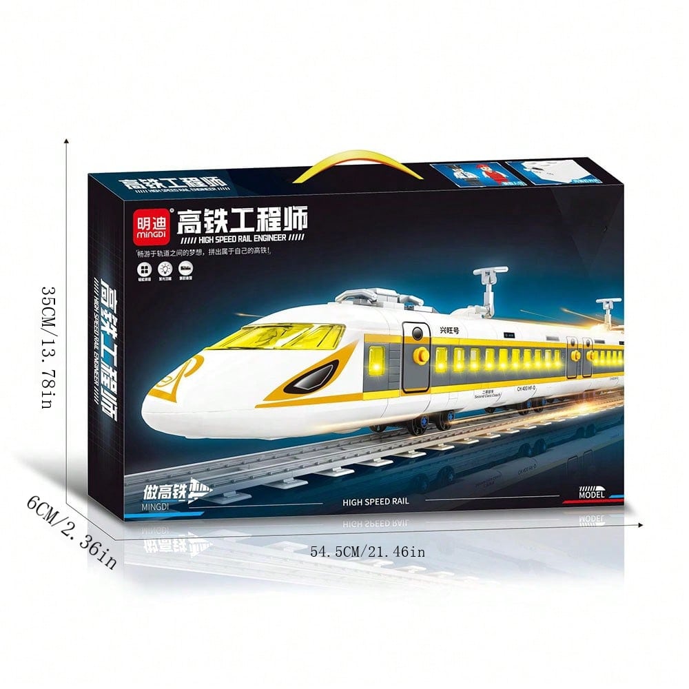 1pc Building Blocks High-Speed Railway Crh Train Model With Small ...