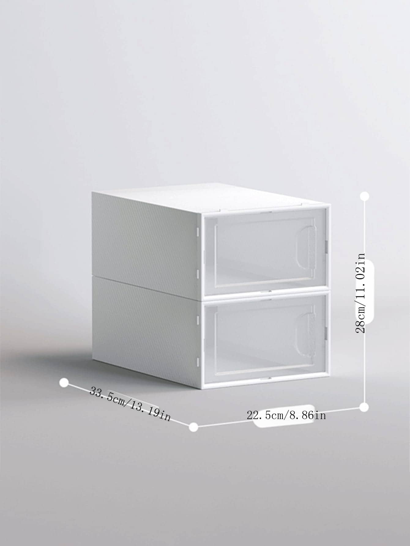 Transparent PP Plastic Shoe Box Cabinet Storage Box, Stackable Drawer ...