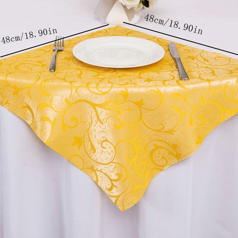 Hotel Wedding Banquet Jacquard Leaves Napkin, 48x48cm, Restaurant ...