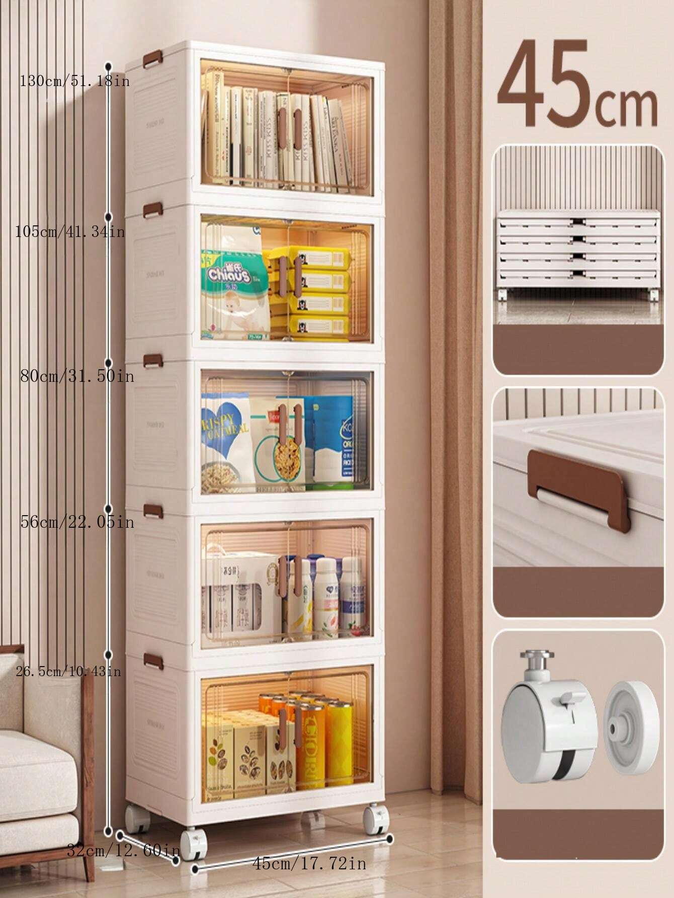 Double-Door Non-Installation Storage Cabinet Multilayer Storage Cabinet ...