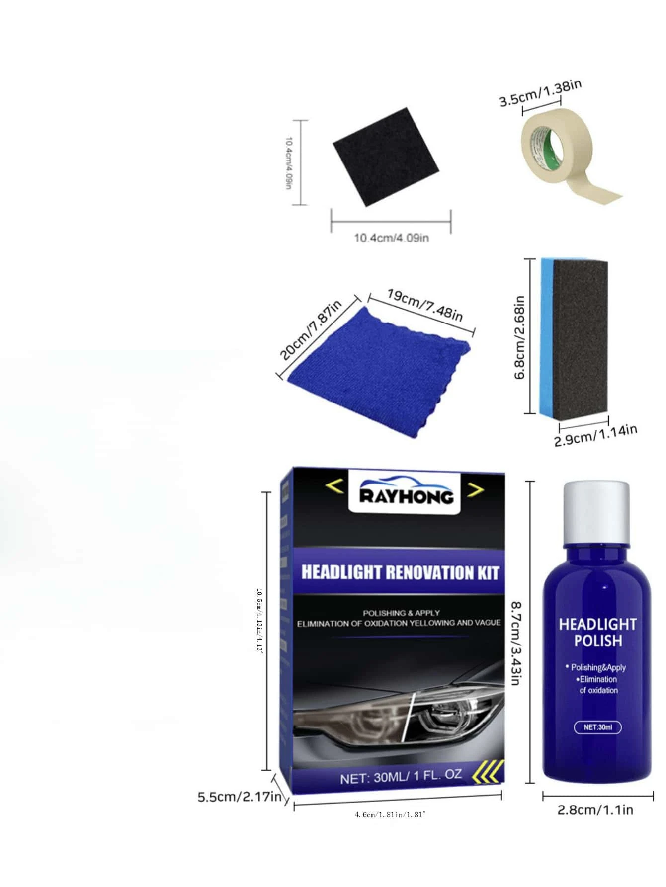 Rayhong Car Headlight Refurbishment Liquid, Headlight Coating And ...