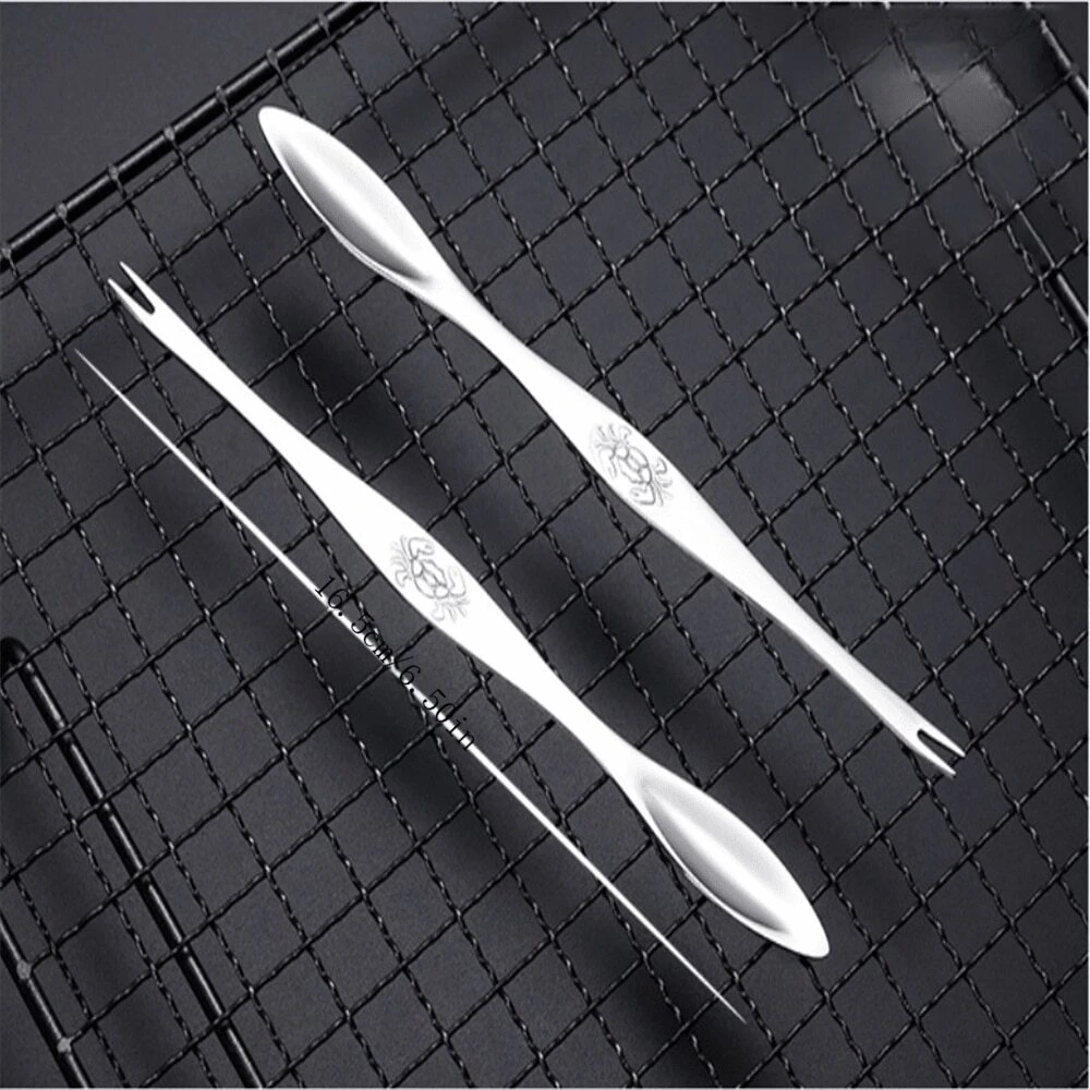 1 Crab Needle Crab Eating Tool 304 Stainless Steel Crab Spoon Household ...
