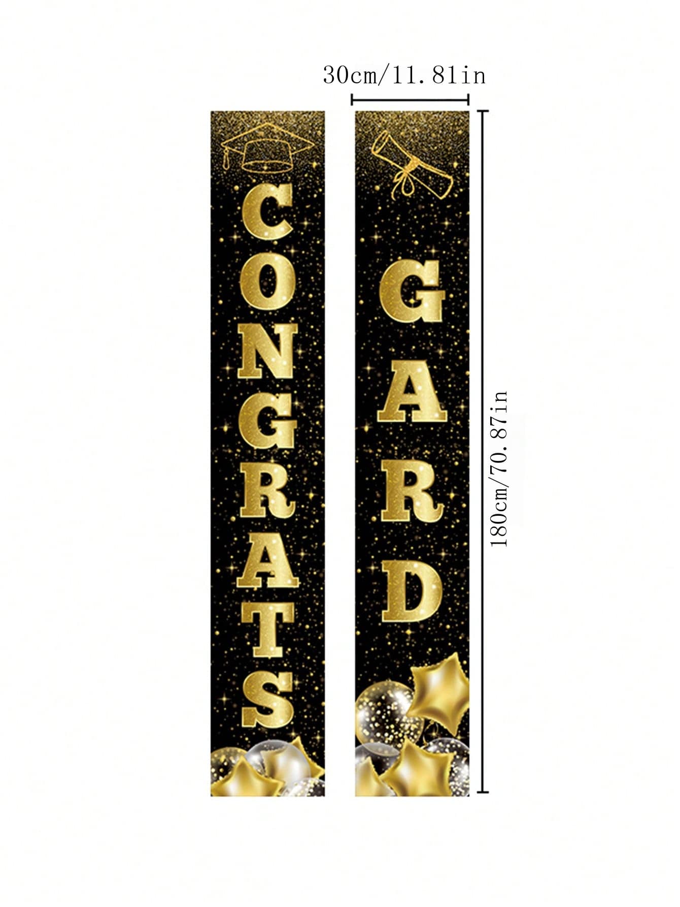 2024 Graduation Season Couplets Black Graduation Decoration Banners ...