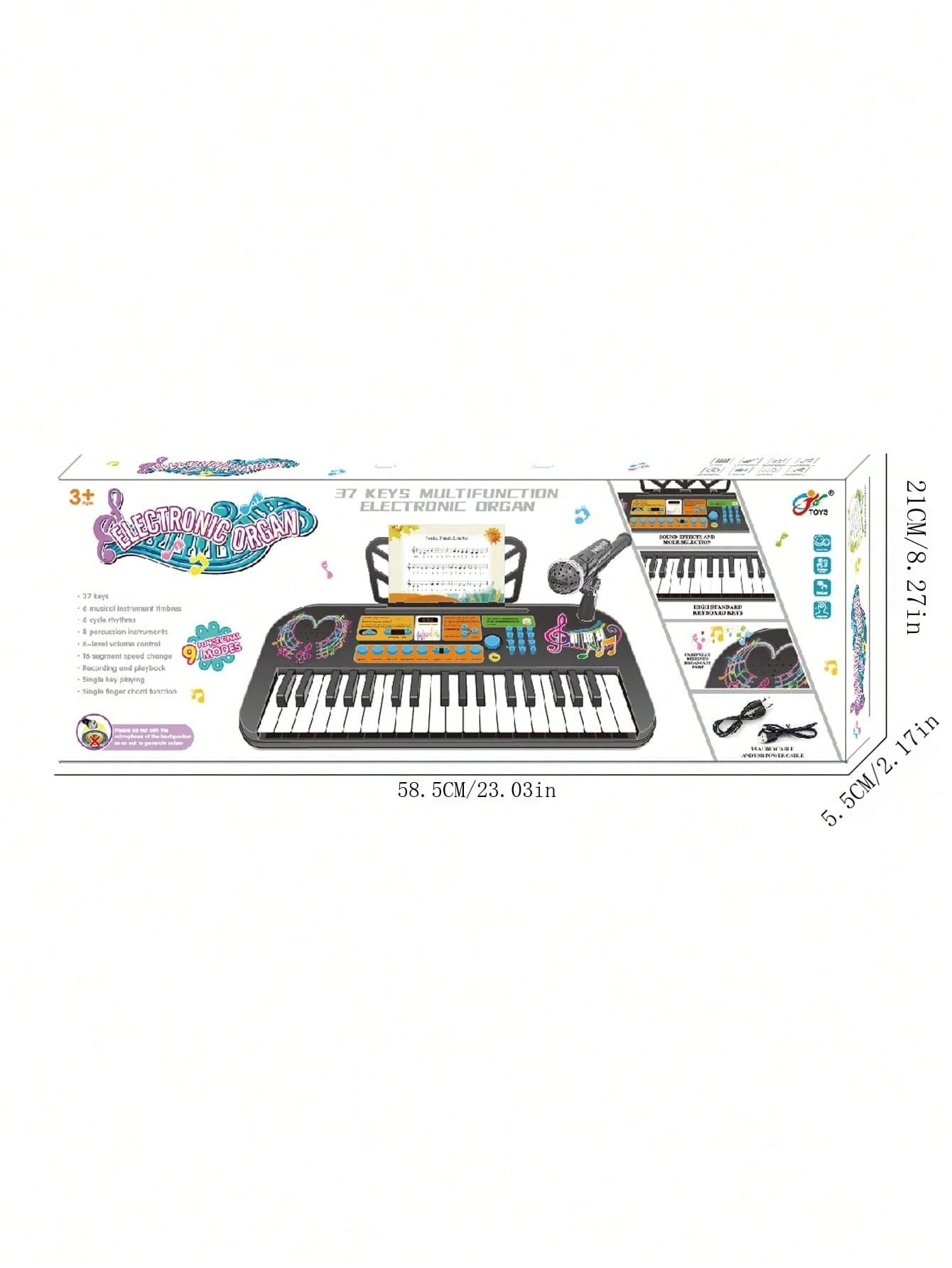 37-Key Multi-Functional Simulated Electronic Keyboard Toy With ...