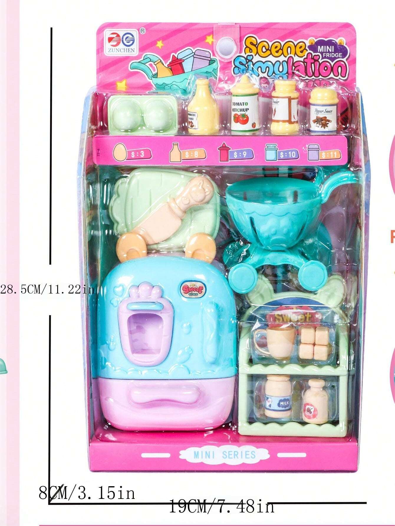 Refrigerator Set (Manual) / Pretend Toy Refrigerator Set - Mini Toy ...