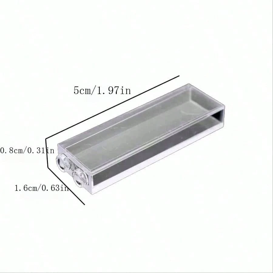 Brick 2454 Small Particle 1x2x5 Transparent Building Block 46212 MOC ...