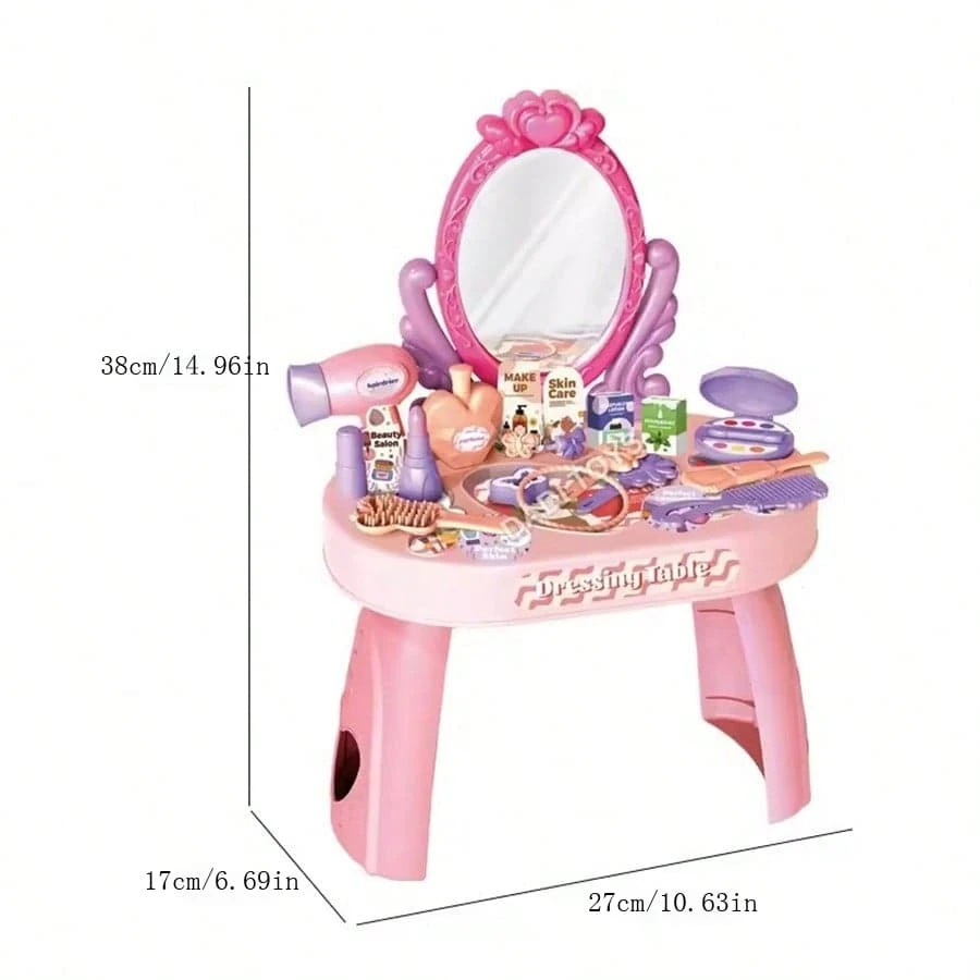 New Arrival Pretend Play Makeup Vanity Table Toy Set With Princess ...