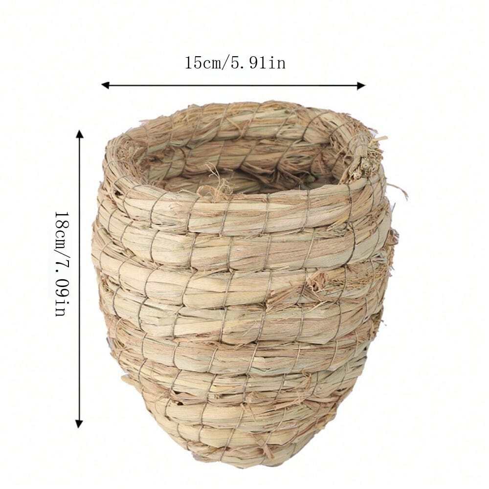 Straw Woven Bird Nest For Breeding Egg-Laying Birds, With Tiger ...