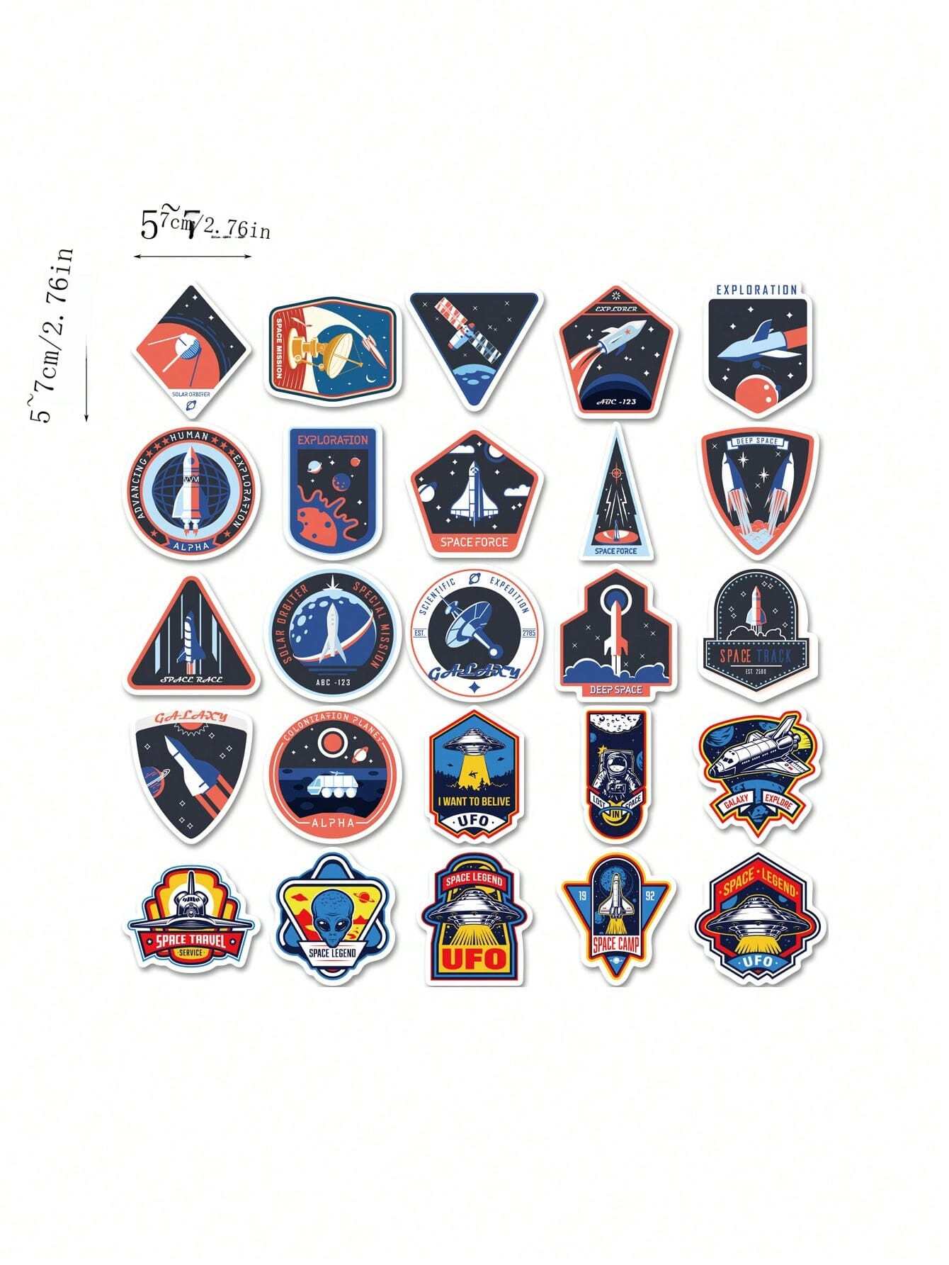 52 Sheets/Original Cartoon Space Astronaut Graffiti Stickers ...