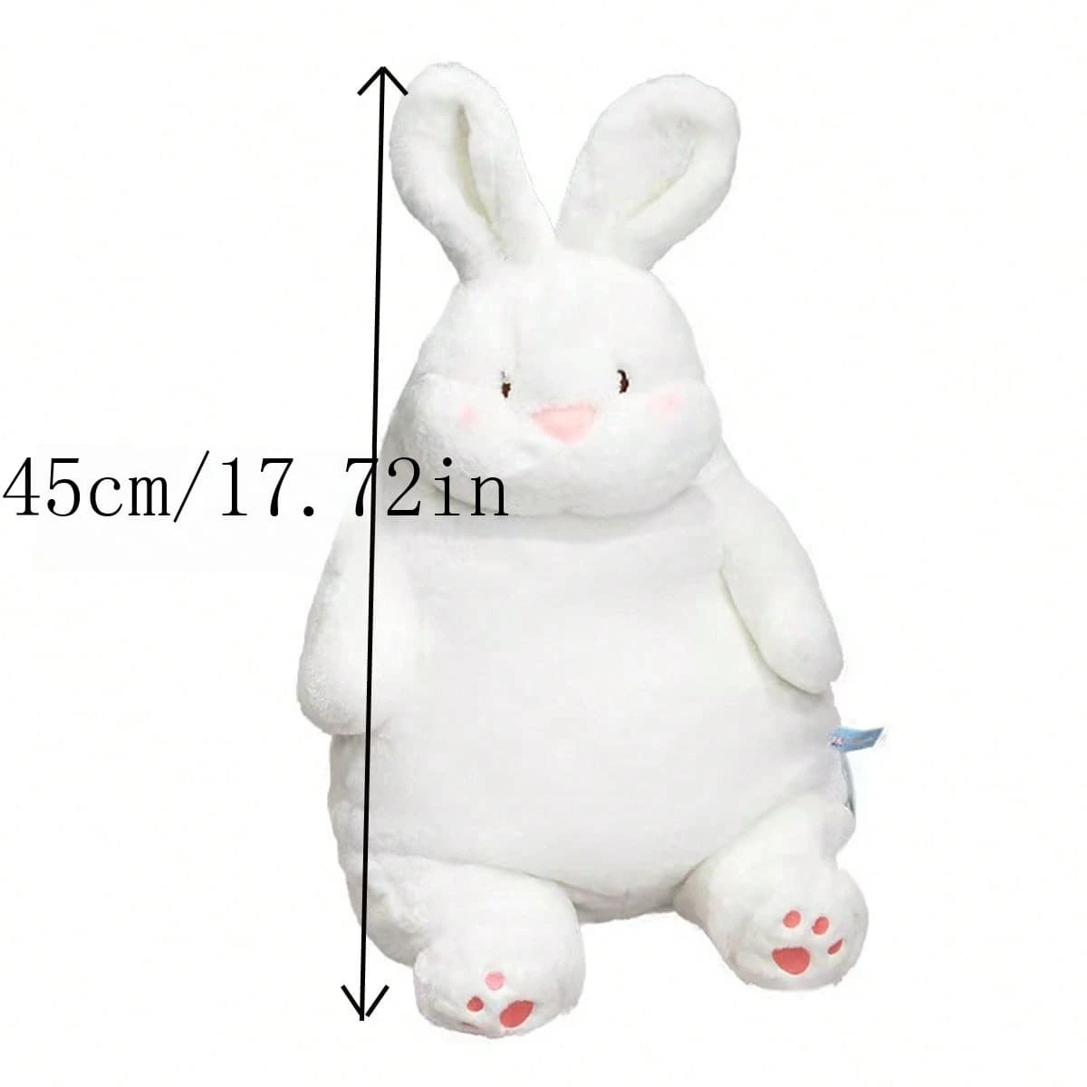 Newly Released 1pc Plush Toy Lazy White Rabbit Stuffed Animal Fat Bunny ...