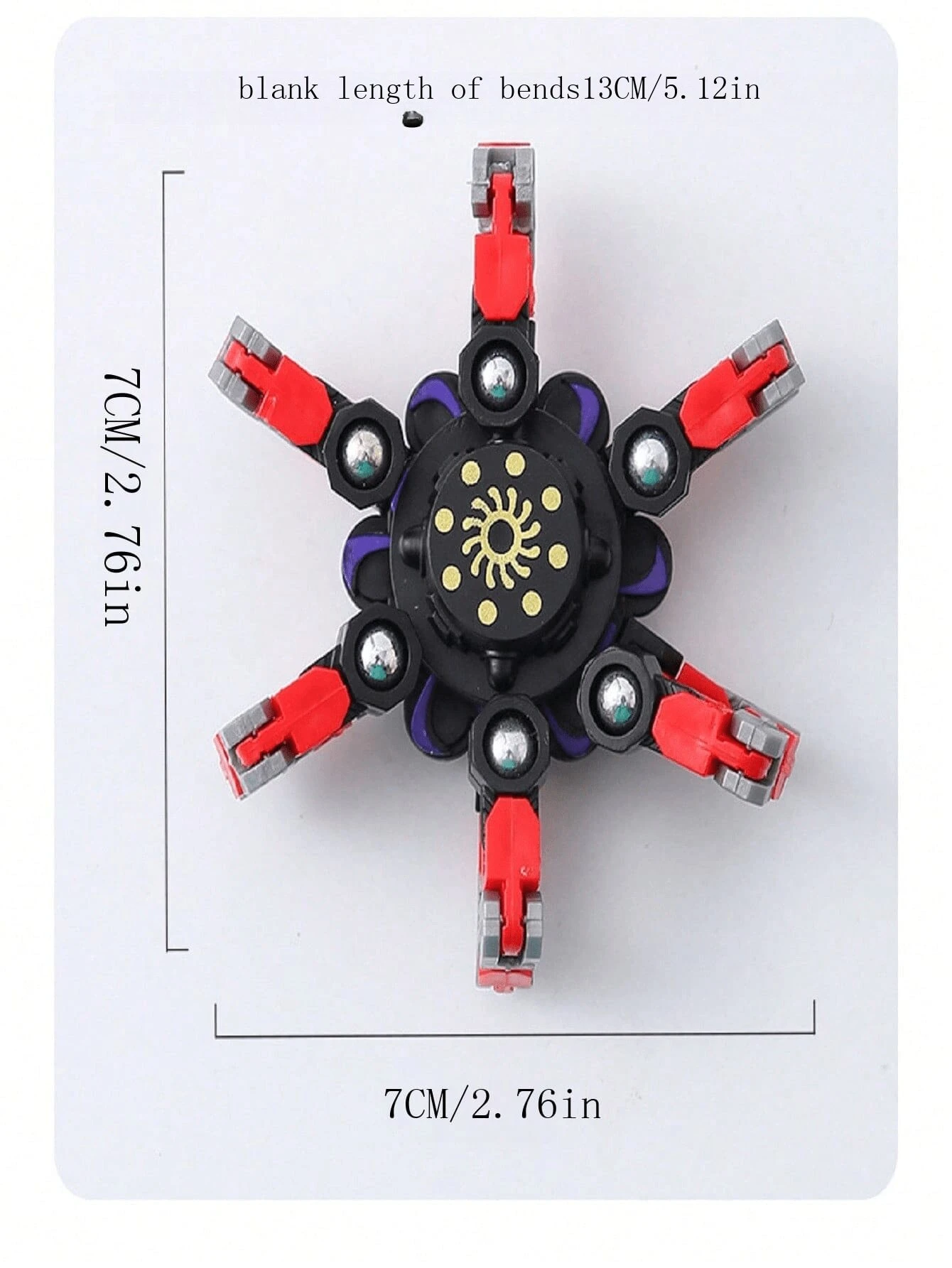 1pc Fidget Gyro Toy With Random Color, 6 Chains, Cool Mecha Style, DIY ...